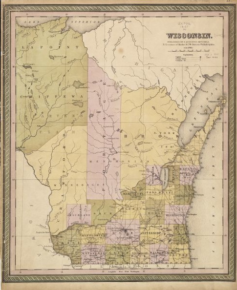 1848 map of Wisconsin. | OldWoodward History Gallery